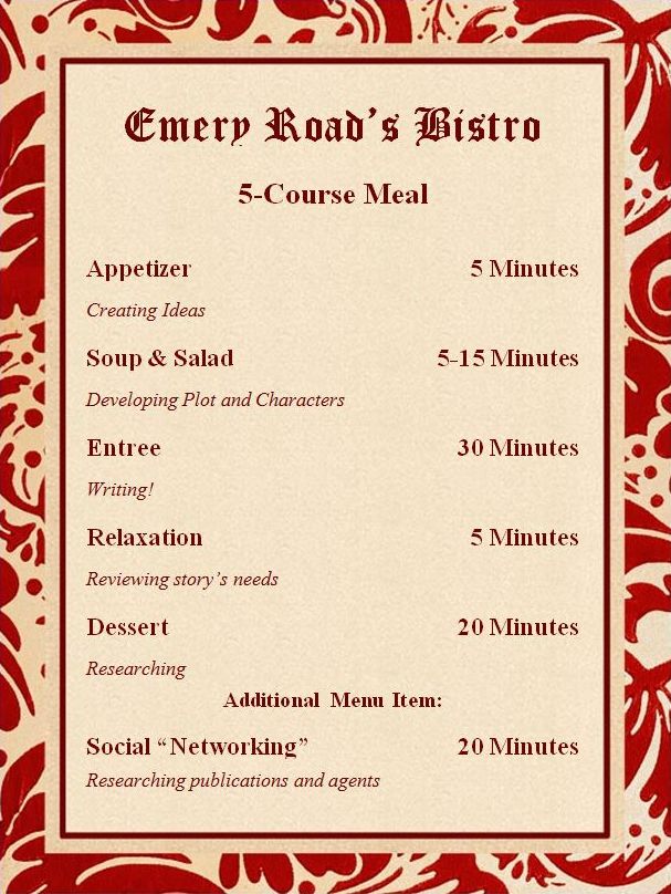 5 Course Meal Plan For Successful Writing Habits 5 Course Meal Plan For Successful Writing Habits